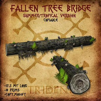 Second Life Marketplace - Fallen Tree Bridge [Summer]
